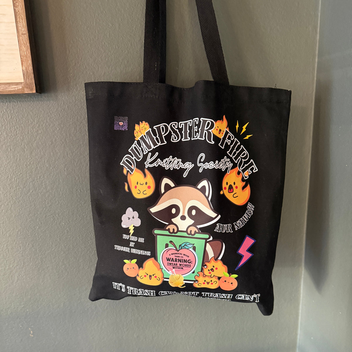 Dumpster Fire Tote Bag – A Whimsical Wood Yarn Co.