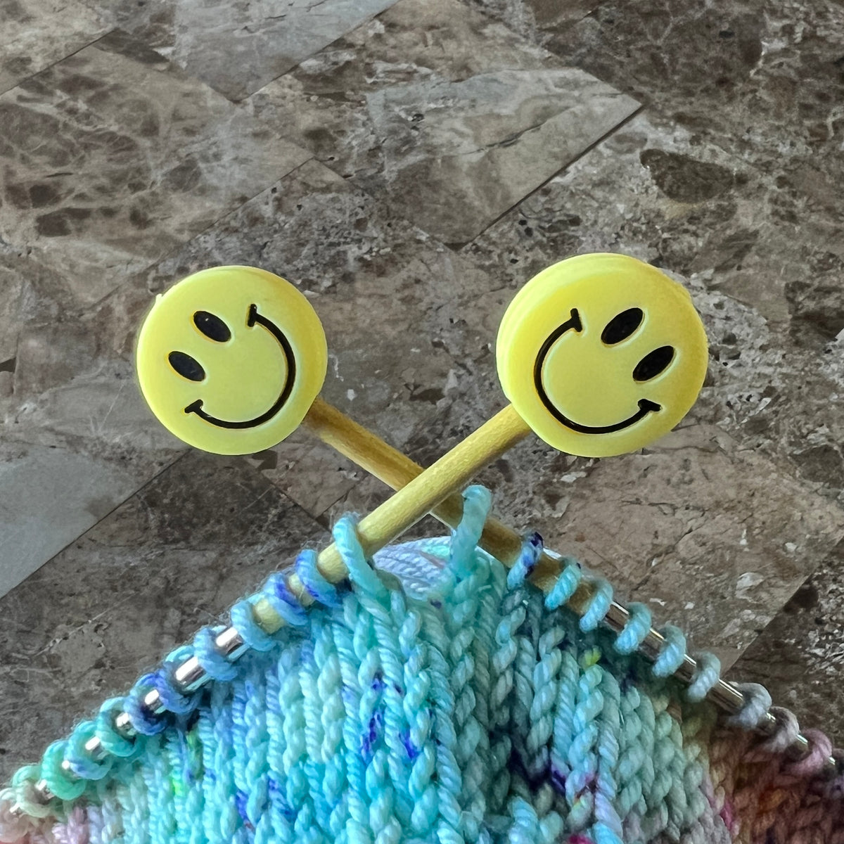 Smiley Face Stitch Stoppers – A Whimsical Wood Yarn Co.