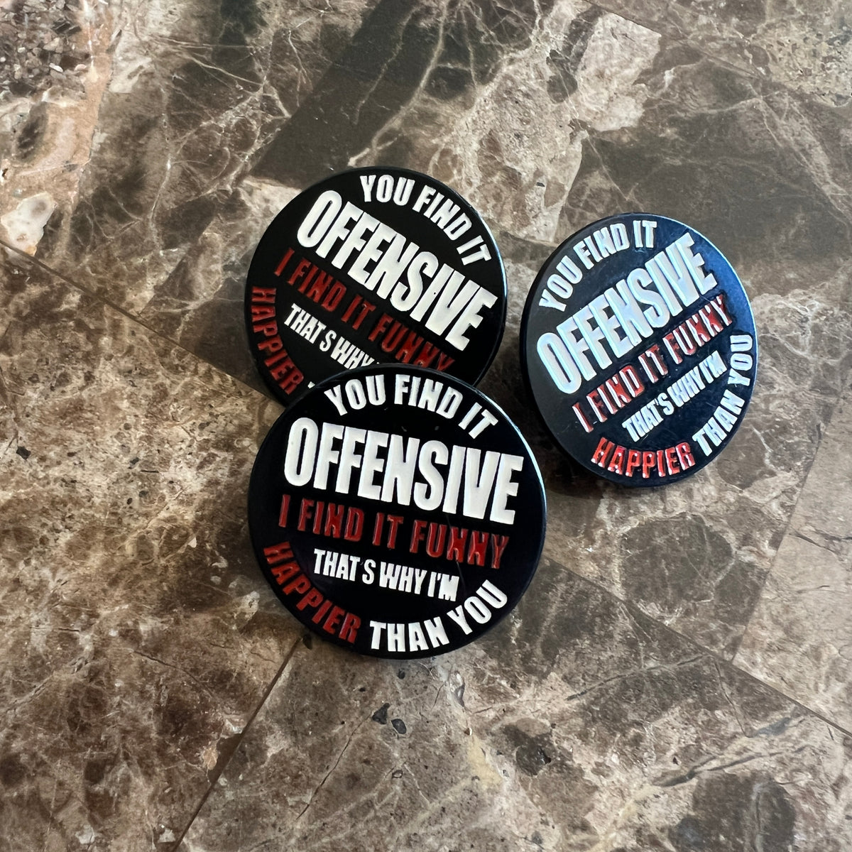 You find it offensive… Enamel Pin – A Whimsical Wood Yarn Co.