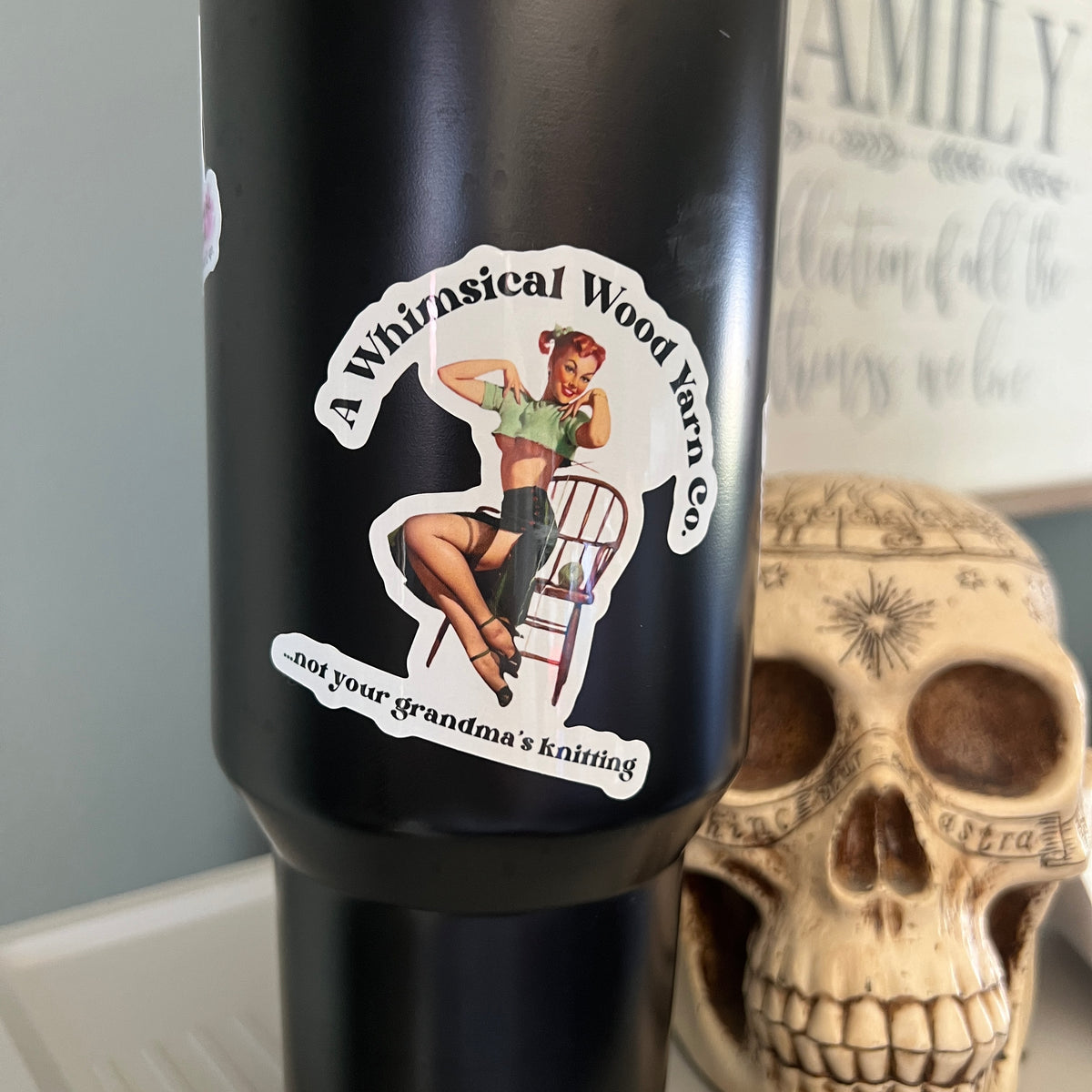 Not your grandma’s…Vinyl Waterproof Sticker – A Whimsical Wood Yarn Co.